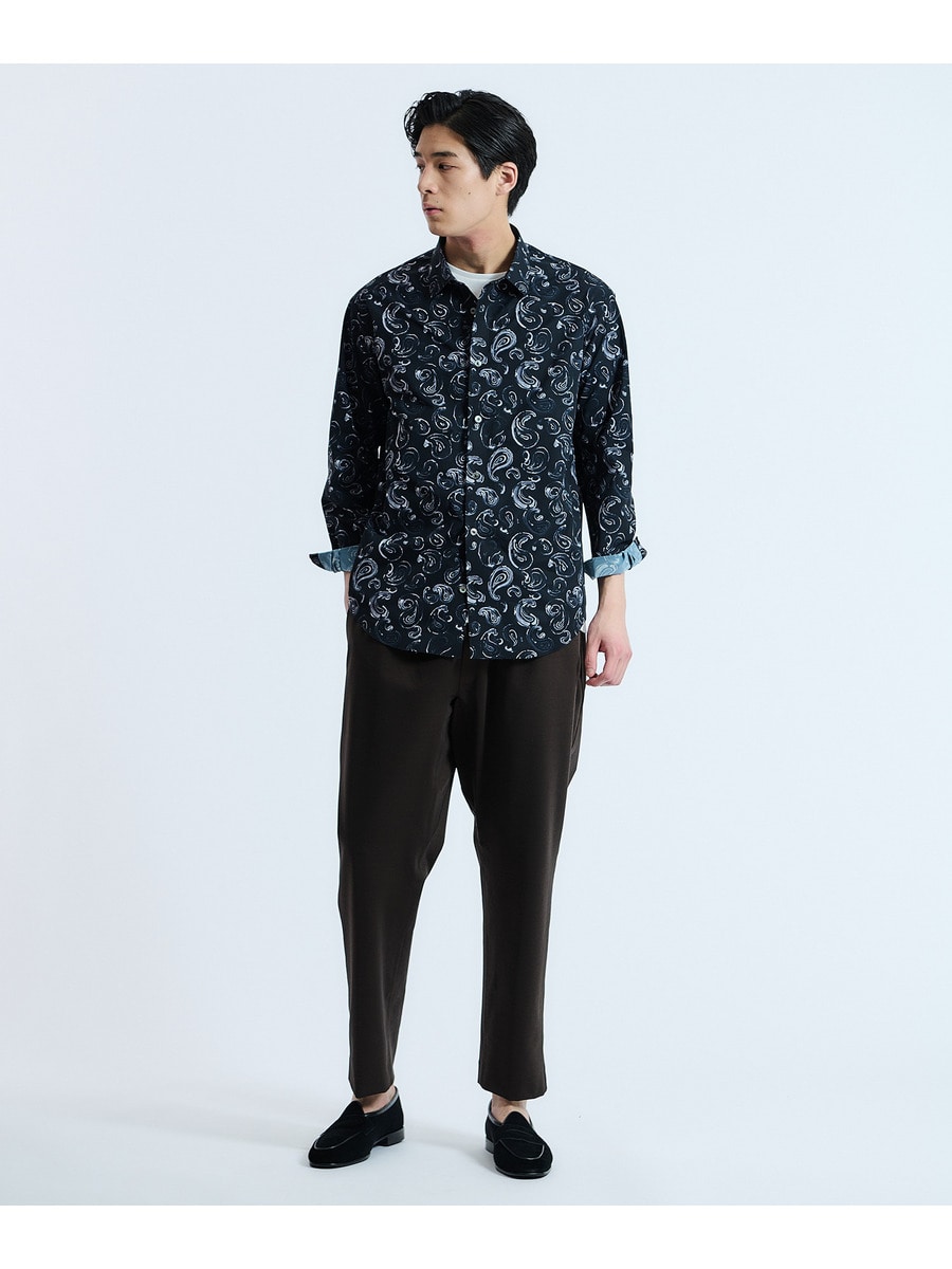 ESTNATION / ペイズリープリント長袖シャツ<TECLER ESTNATION / ペイズリープリント長袖シャツ<TECLER